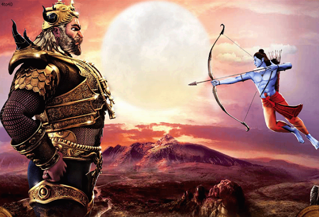 Ram Ji Killing Ravan- WallpaperUse