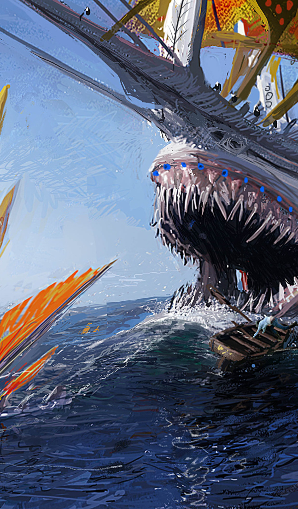 600x1024 wallpapers,ocean,vehicle,painting,cg artwork,tide (#243746 ...