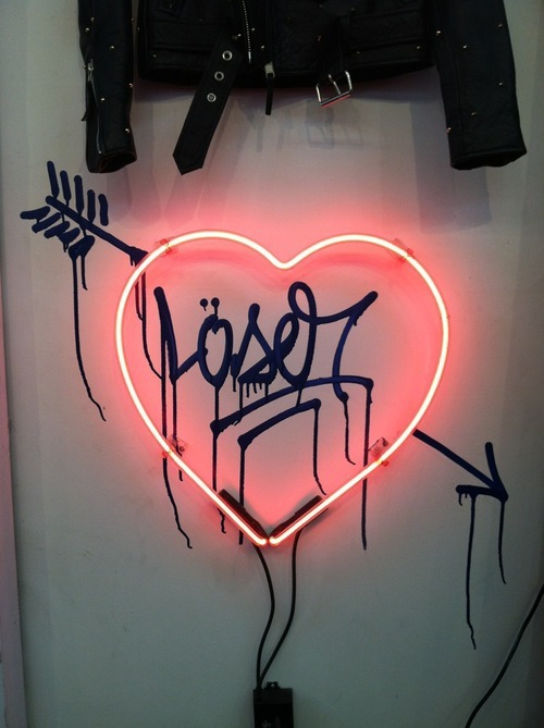 Loser Heart Neon Sign - Loser Neon- WallpaperUse