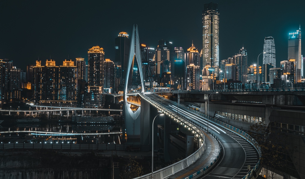 Wallpaper Bridge, Road, Buildings, City, Architecture - Strange City ...
