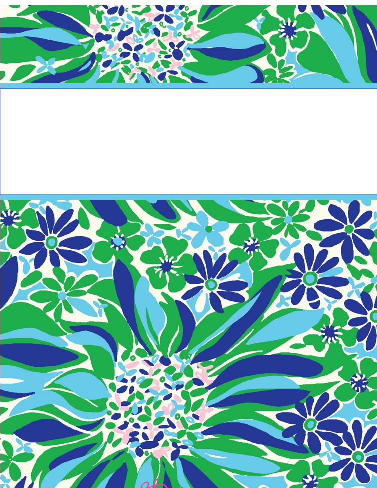 Lilly Pulitzer Printable Binder Covers