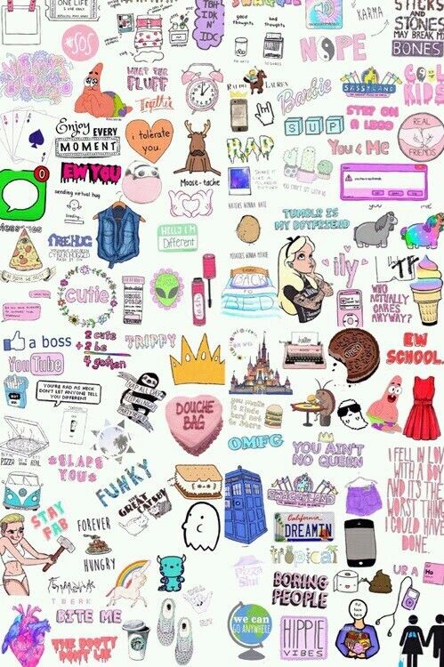 tumblr collage wallpaper,text,font,line,graphics,illustration (#253452 ...