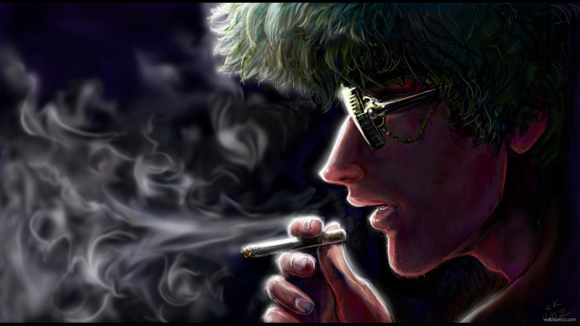 Smoking Boy Hd Wallpaper - Cowboy Bebop Spike Smoking- WallpaperUse