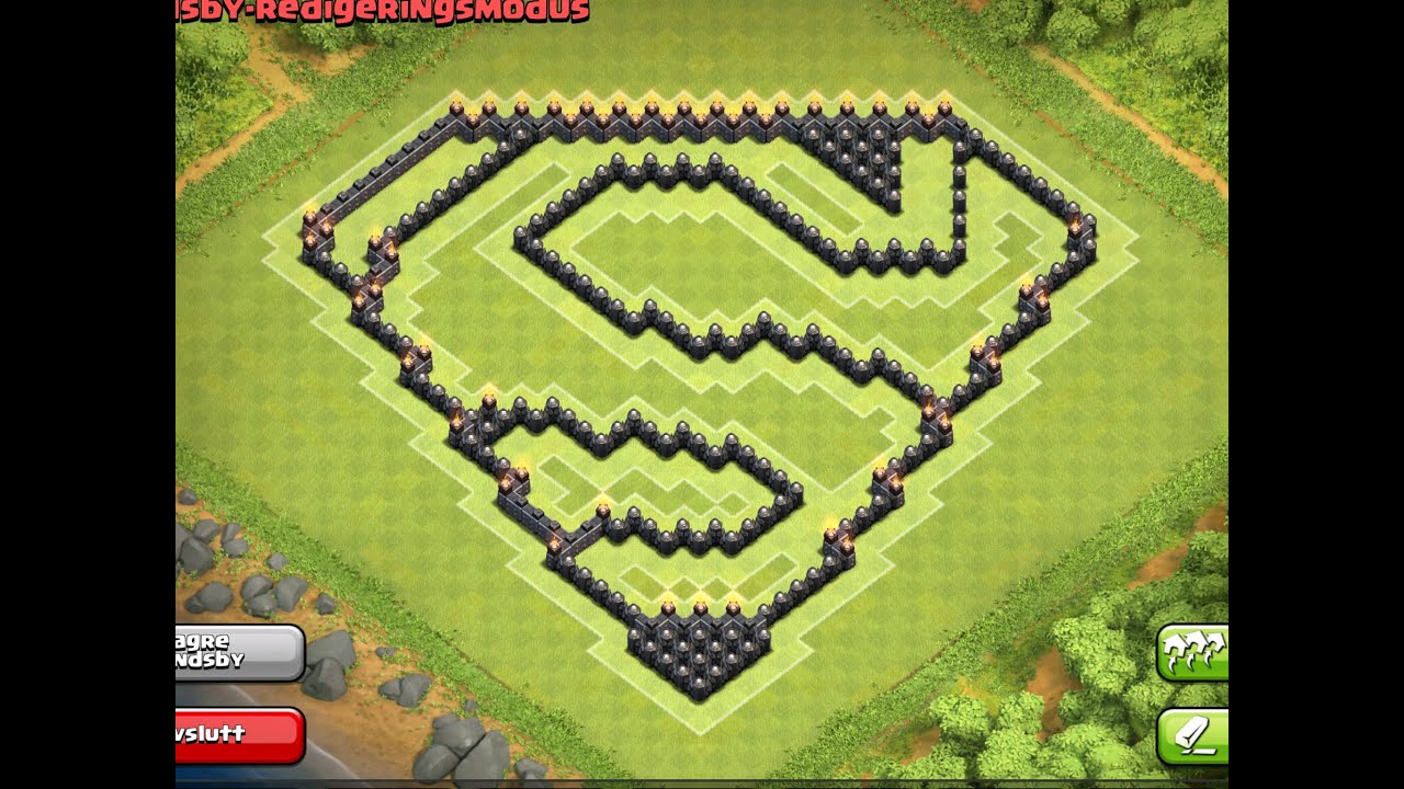 Epic Town Hall 9 Farming Base (superman Design - Stylish Coc Town Hall ...