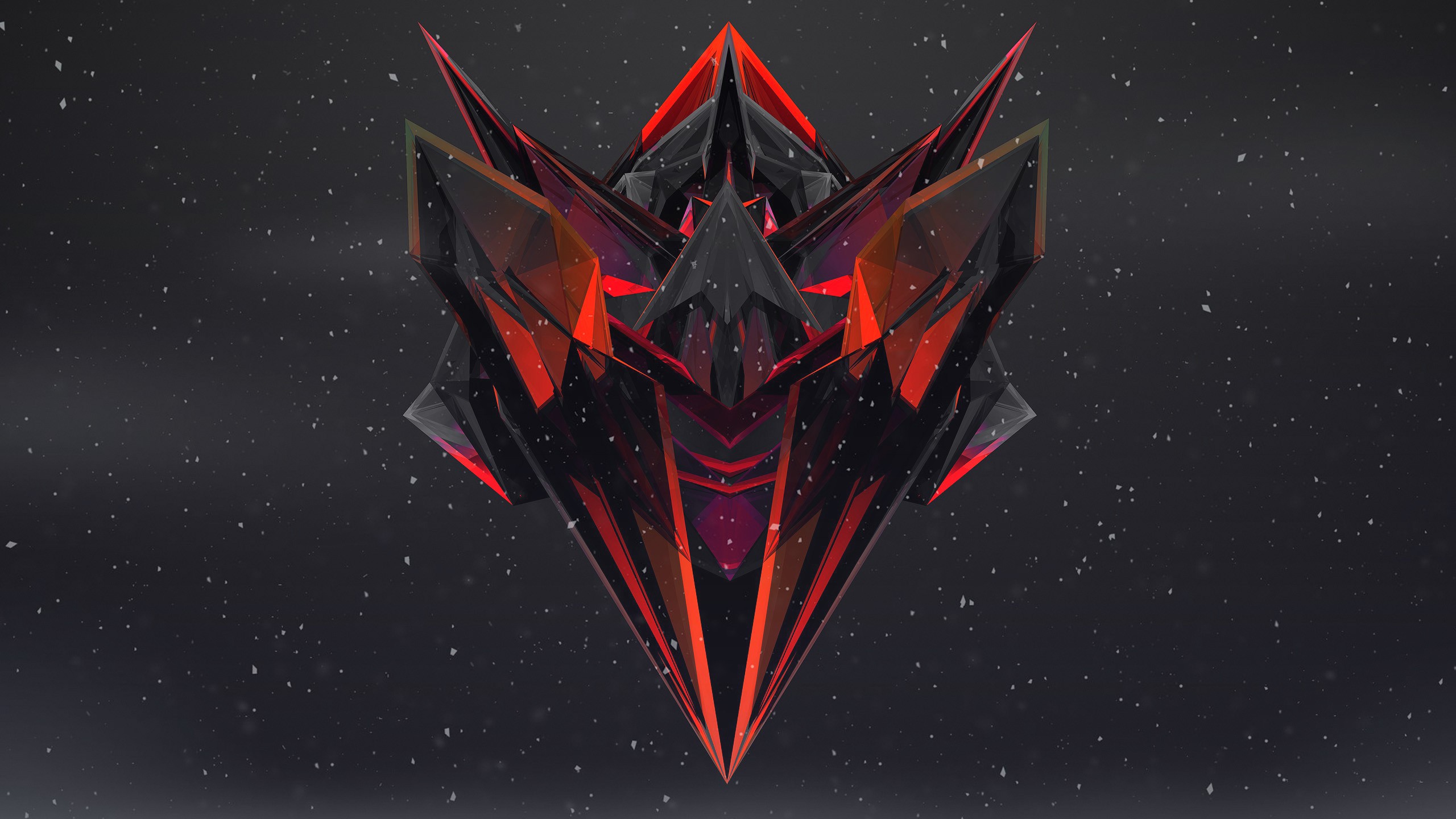 Red And Black Triangle Background- WallpaperUse