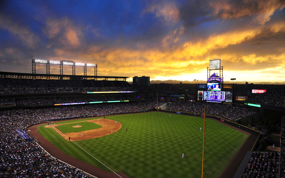 carta da parati rockies,stadio,campo da baseball,parco di baseball ...