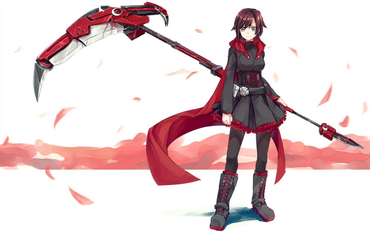 ruby rose rwby wallpaper,anime,illustration,black hair,cg artwork ...