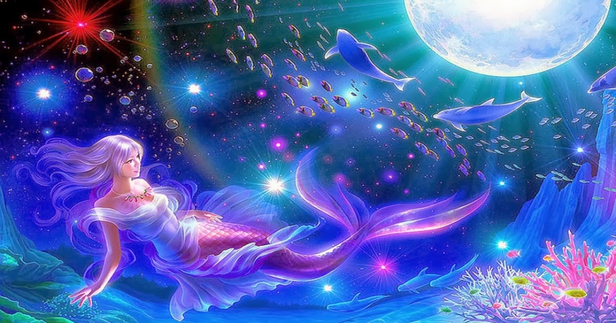 sirena wallpaper hd,cielo,cg artwork,viola,personaggio fittizio,stella ...
