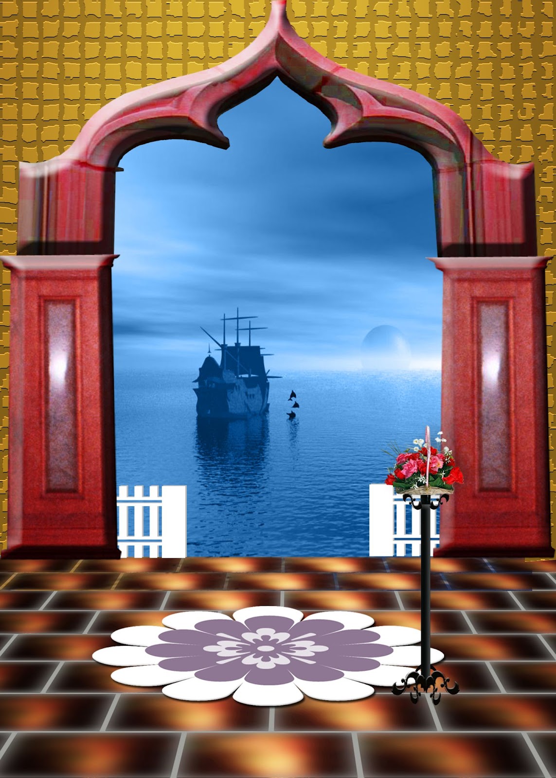Studio Photo Frame Background- WallpaperUse