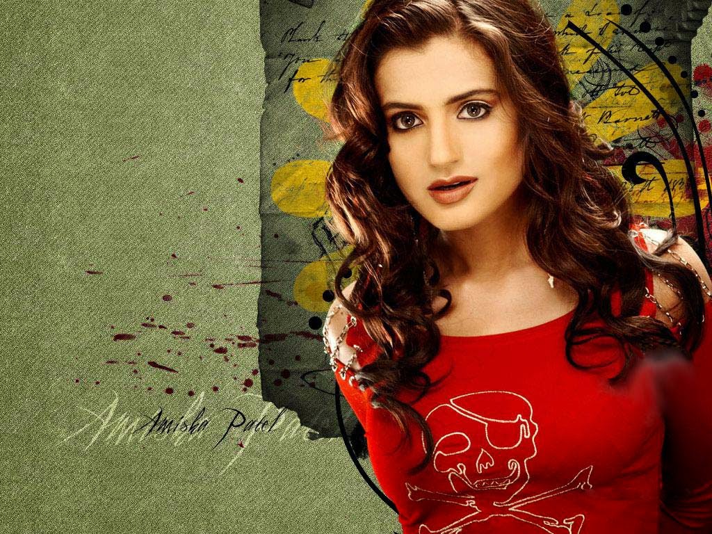amisha patel hd wallpaper,hair,red,beauty,hairstyle,long hair (#278807 ...