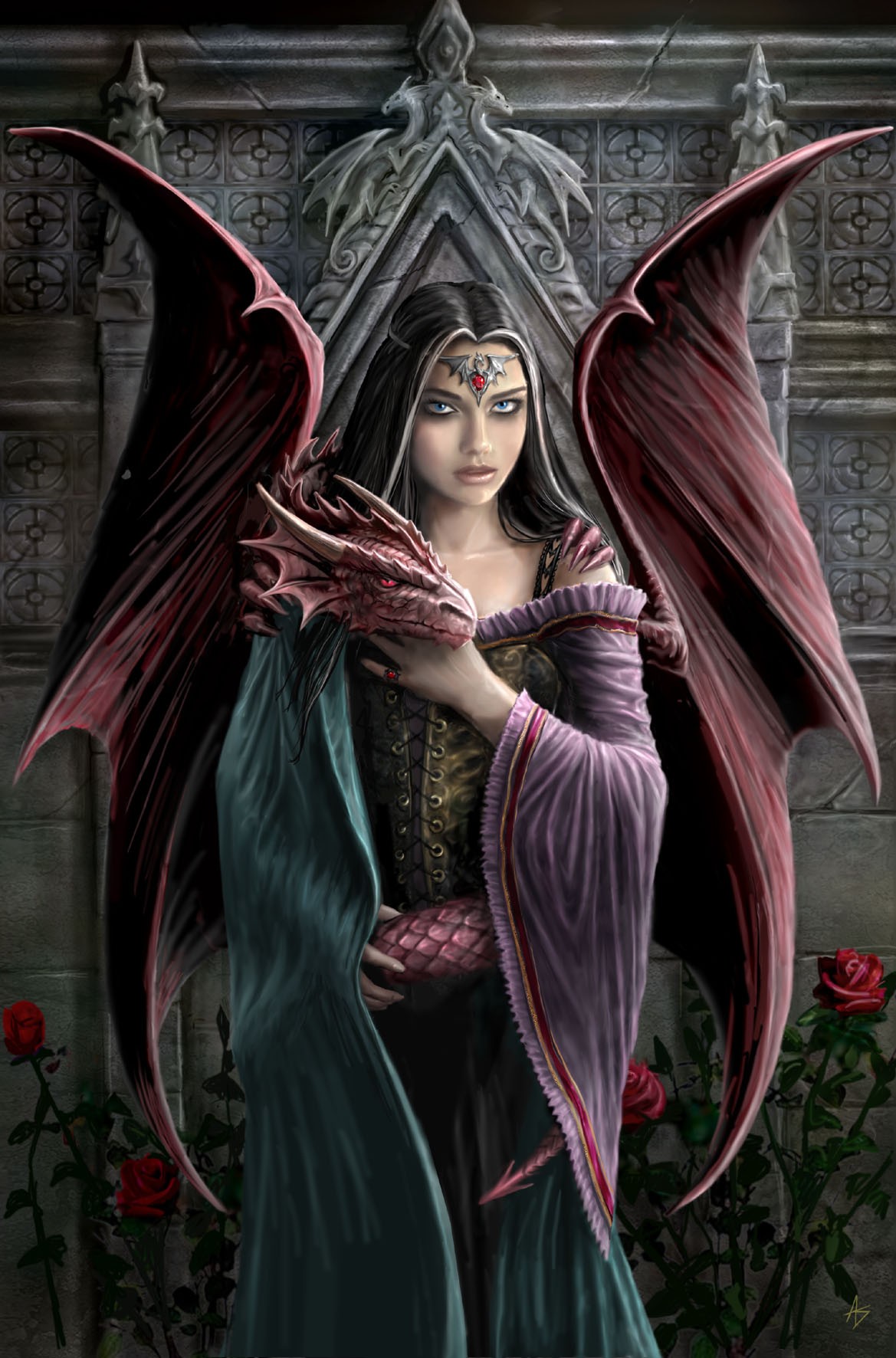 Anne Stokes Soul Mate- WallpaperUse