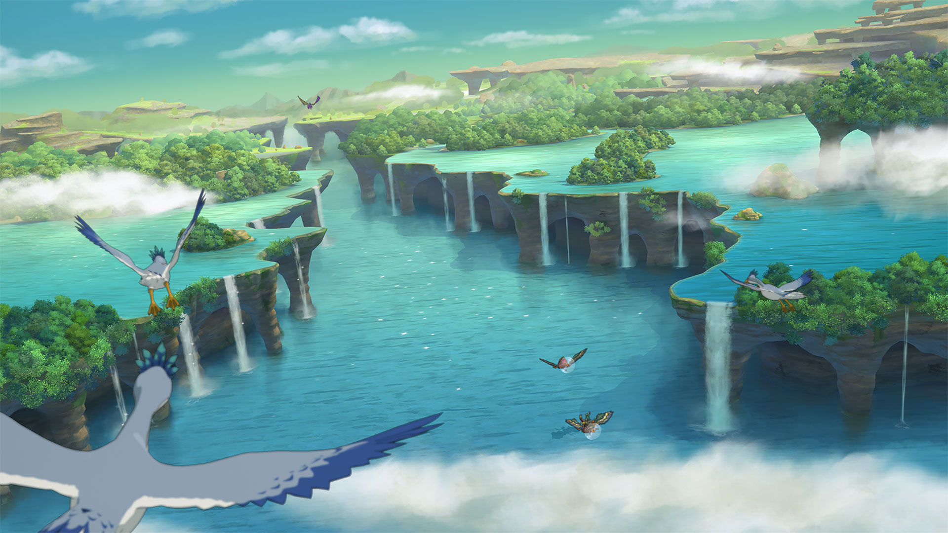 ni no kuni wallpaper,natural landscape,nature,water resources,water ...