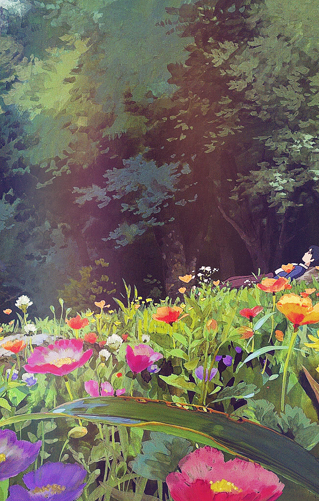 Studio Ghibli Flower Background- WallpaperUse