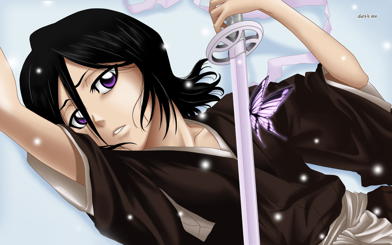 rukia wallpaper,cartoon,anime,cg artwork,black hair,long hair (#289639 ...