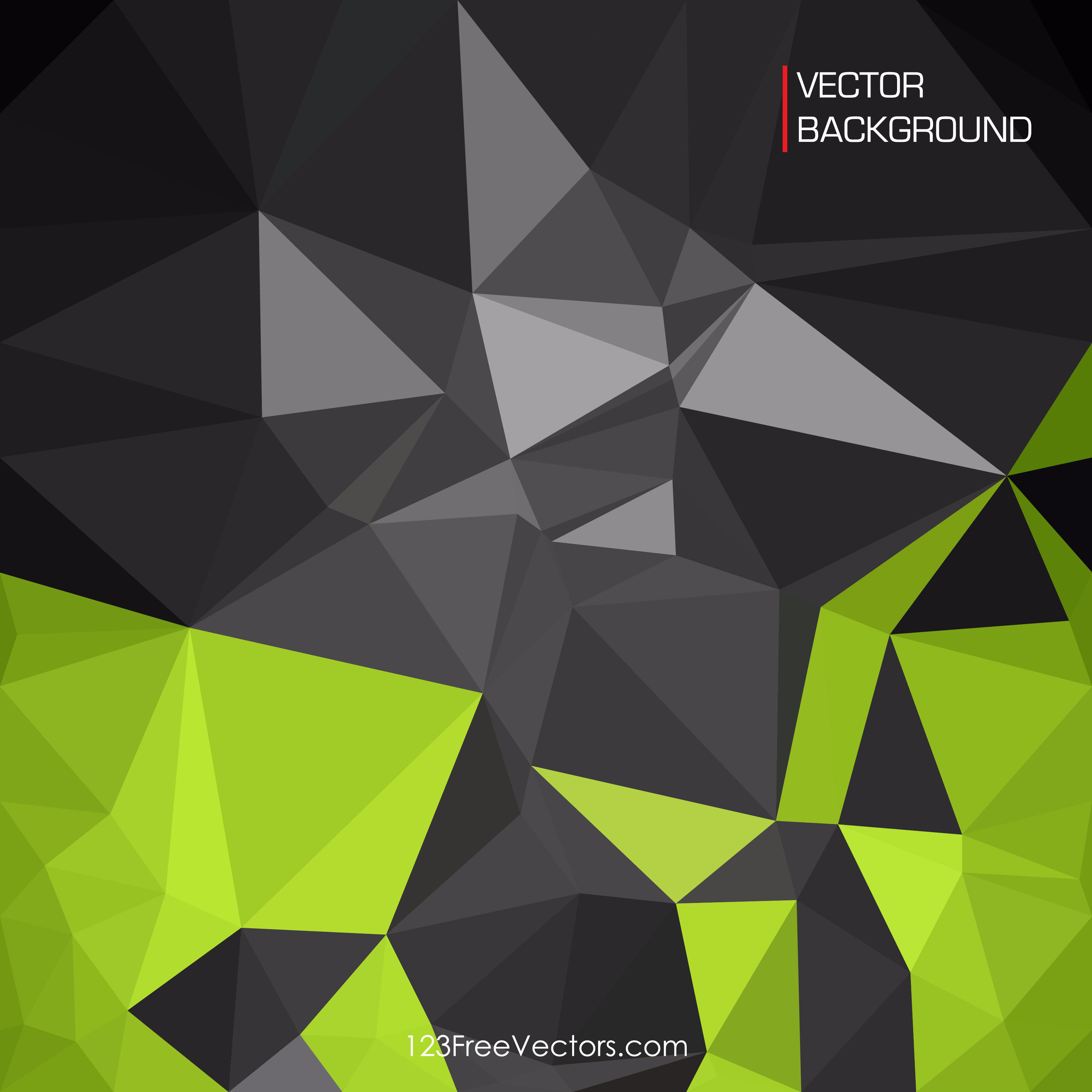 Geometric Polygon Black Green Wallpaper Background - Green And Black ...