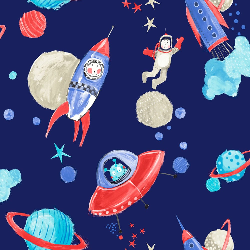 blue kids wallpaper,rocket,illustration,cartoon,spacecraft,space ...