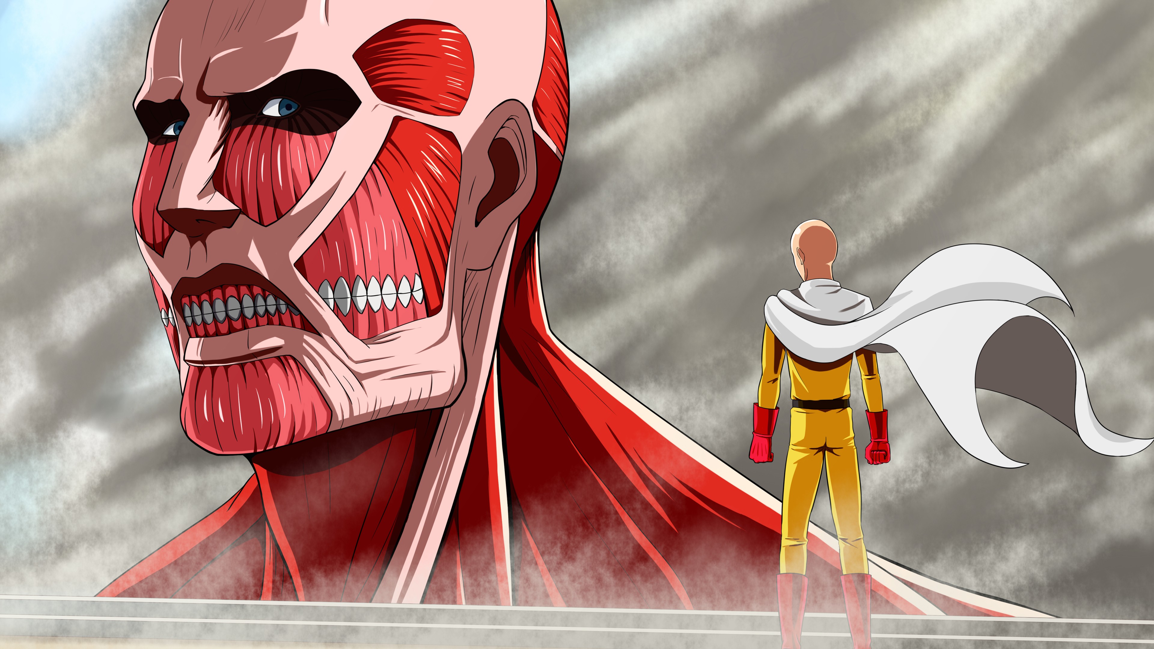 colossal titan wallpaper,illustration,cartoon,art,fictional character ...