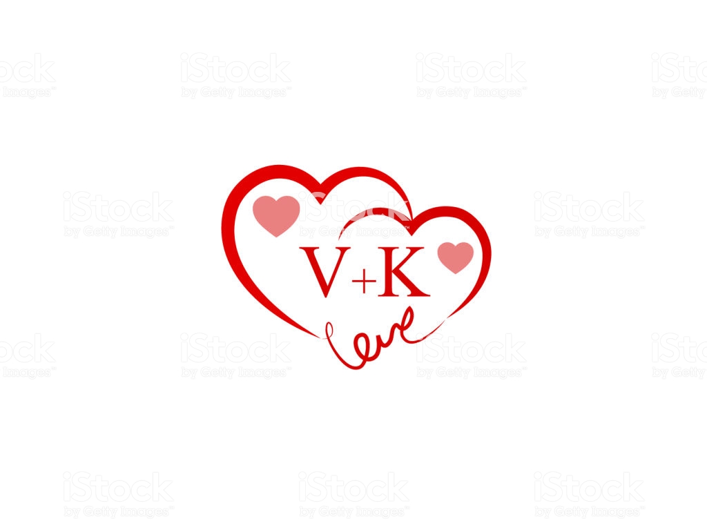 Vk Initial Wedding Invitation, Love Icon Template Vector - Yp Love ...