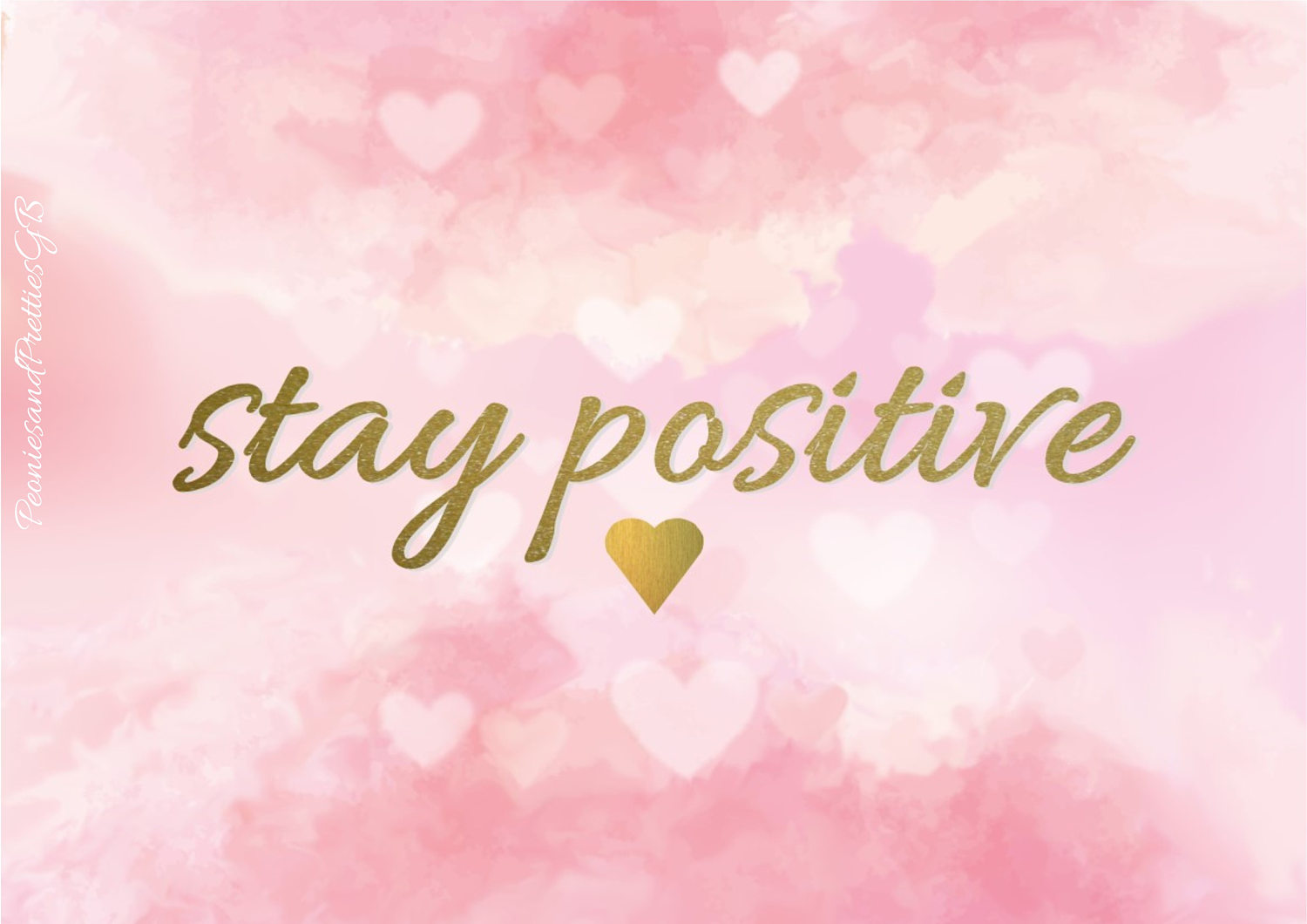 stay positive wallpaper,pink,text,font,heart,magenta (#313518 ...