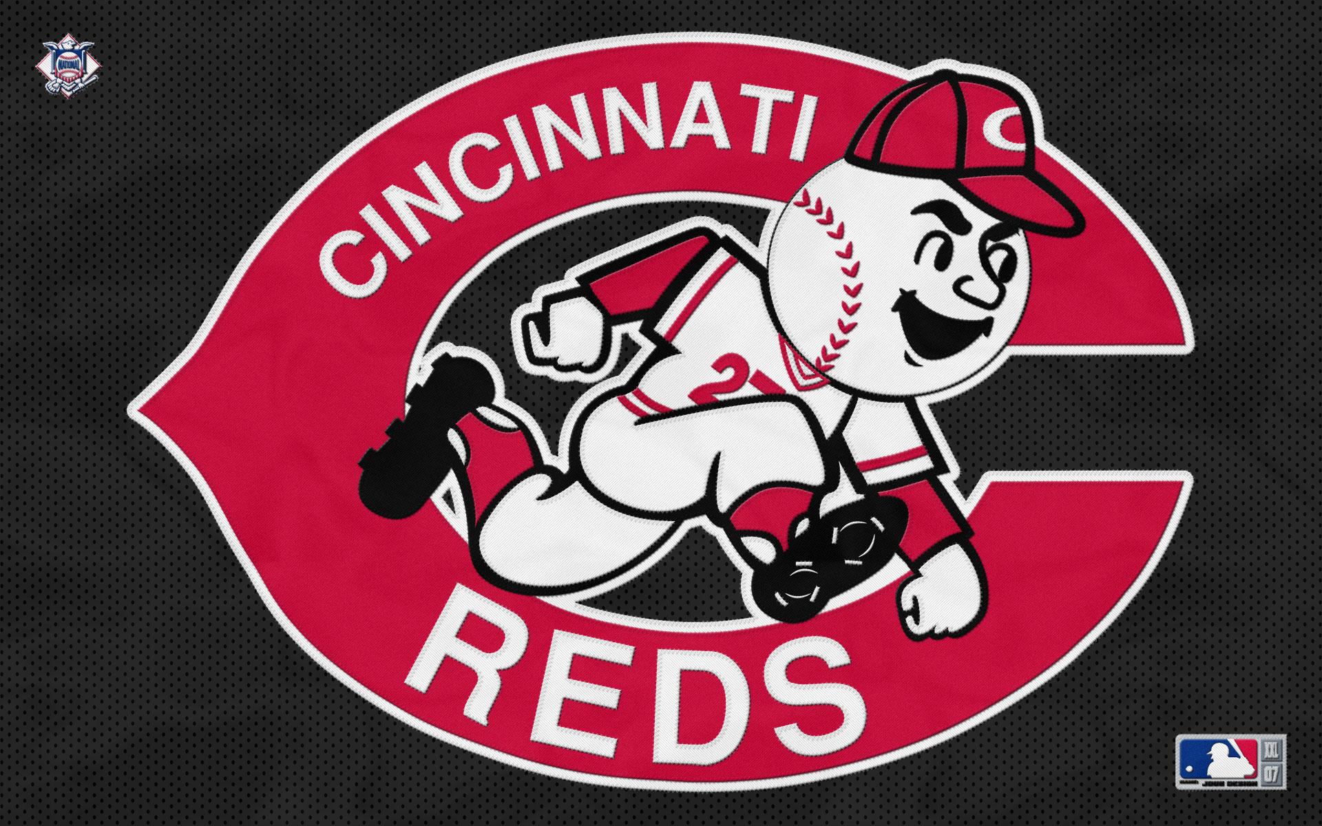 Retro Cincinnati Reds Logo- WallpaperUse