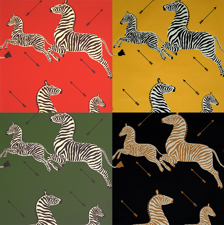 Red Zebra Wallpaper - Scalamandre Zebras Black- WallpaperUse