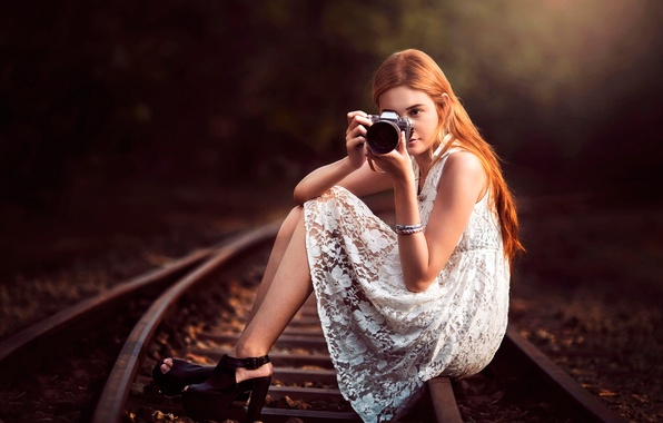 Photo Wallpaper Girl, Camera, Canon - Girl Photography Canon Cameras ...