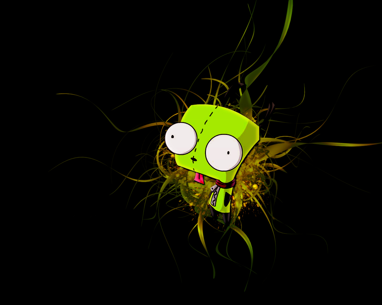 invader zim wallpaper,green,illustration,animation,graphic design ...