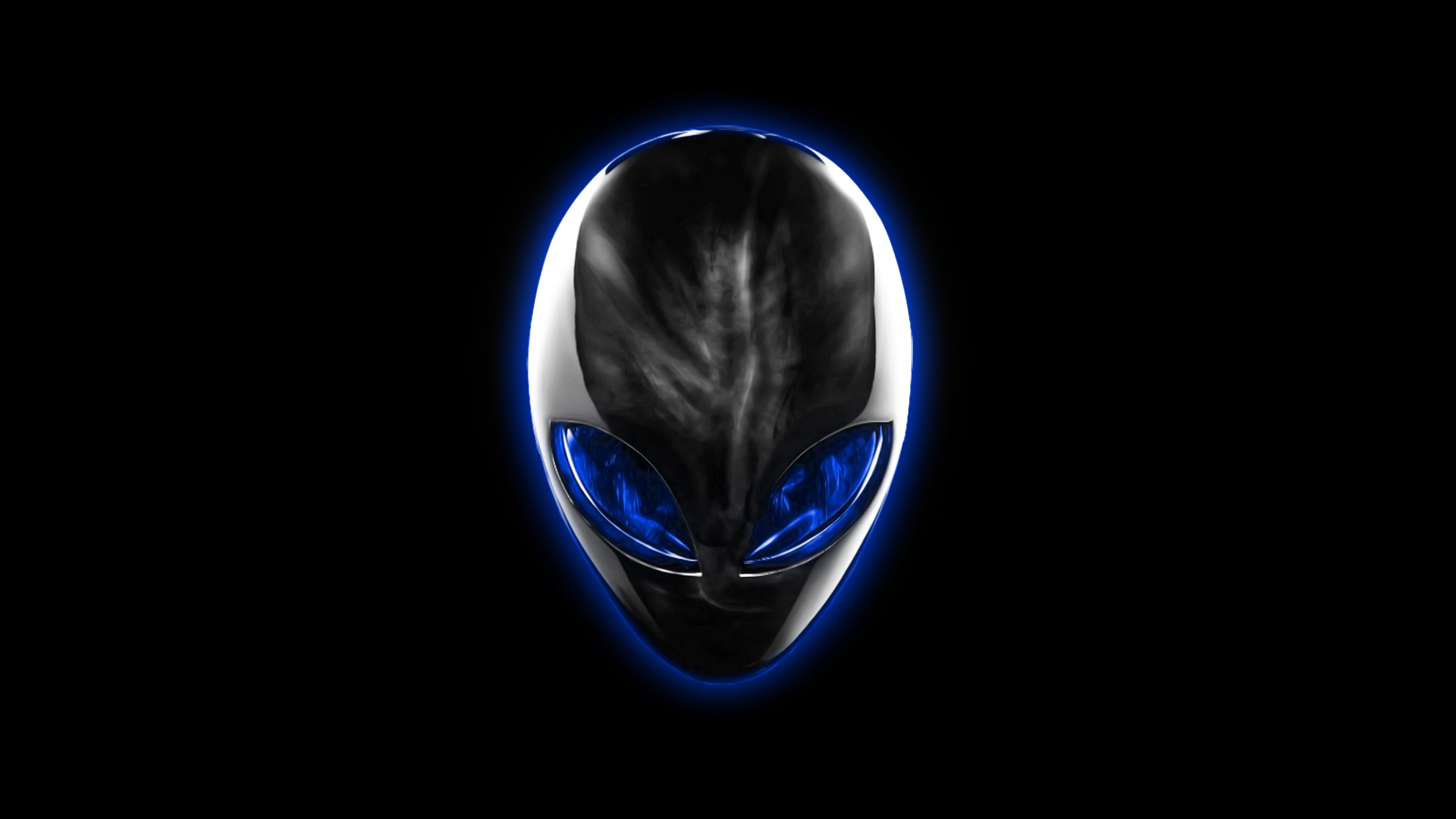 Alienware Logo Blue Eyes Black Backrground Hd 1080p - Cool Windows 10 ...