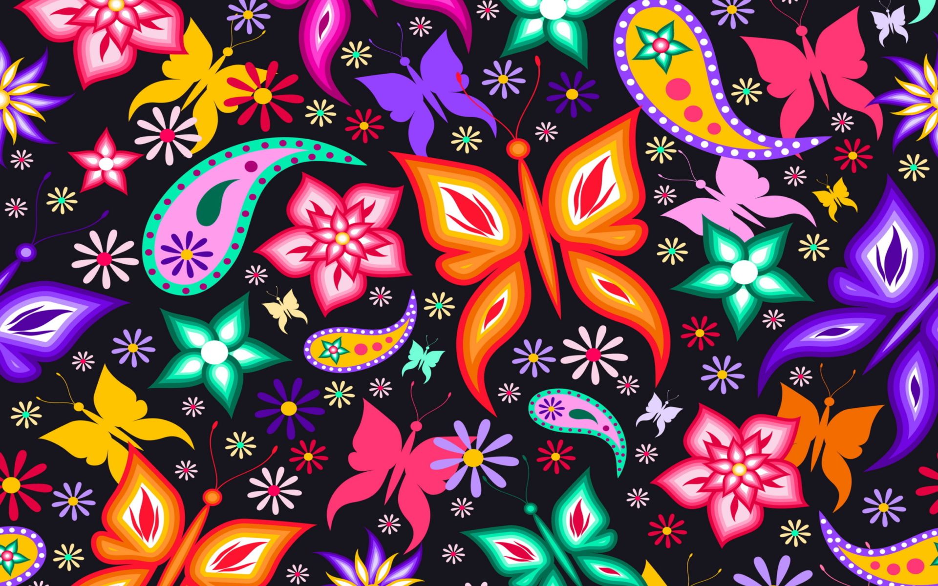 Bright Colorful Butterfly Background- WallpaperUse