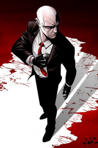 Hitman Cartoon Iphone Wallpaper - Hitman 47 Fan Art- WallpaperUse