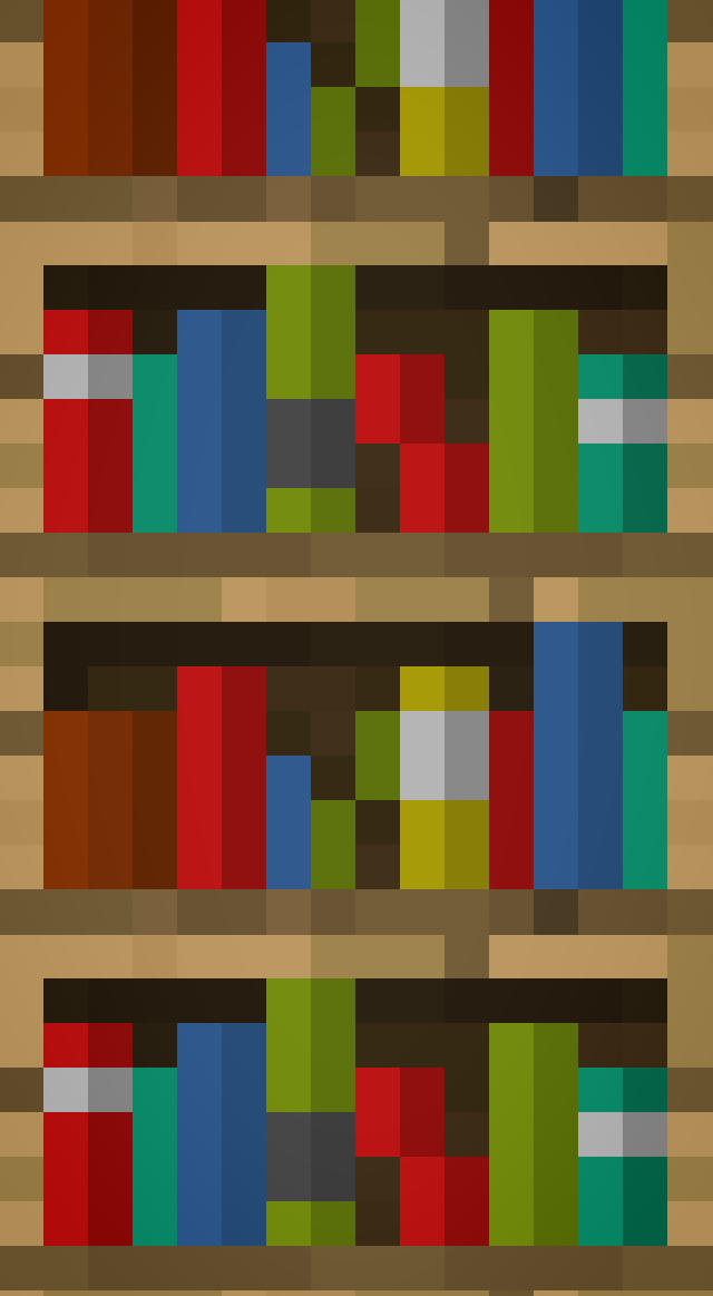 Minecraft Bookshelf Front- WallpaperUse