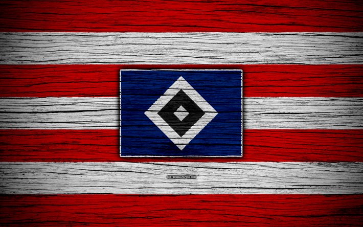 Hamburger, 4k, Bundesliga, Logo, Hsv, Germany, Wooden- WallpaperUse