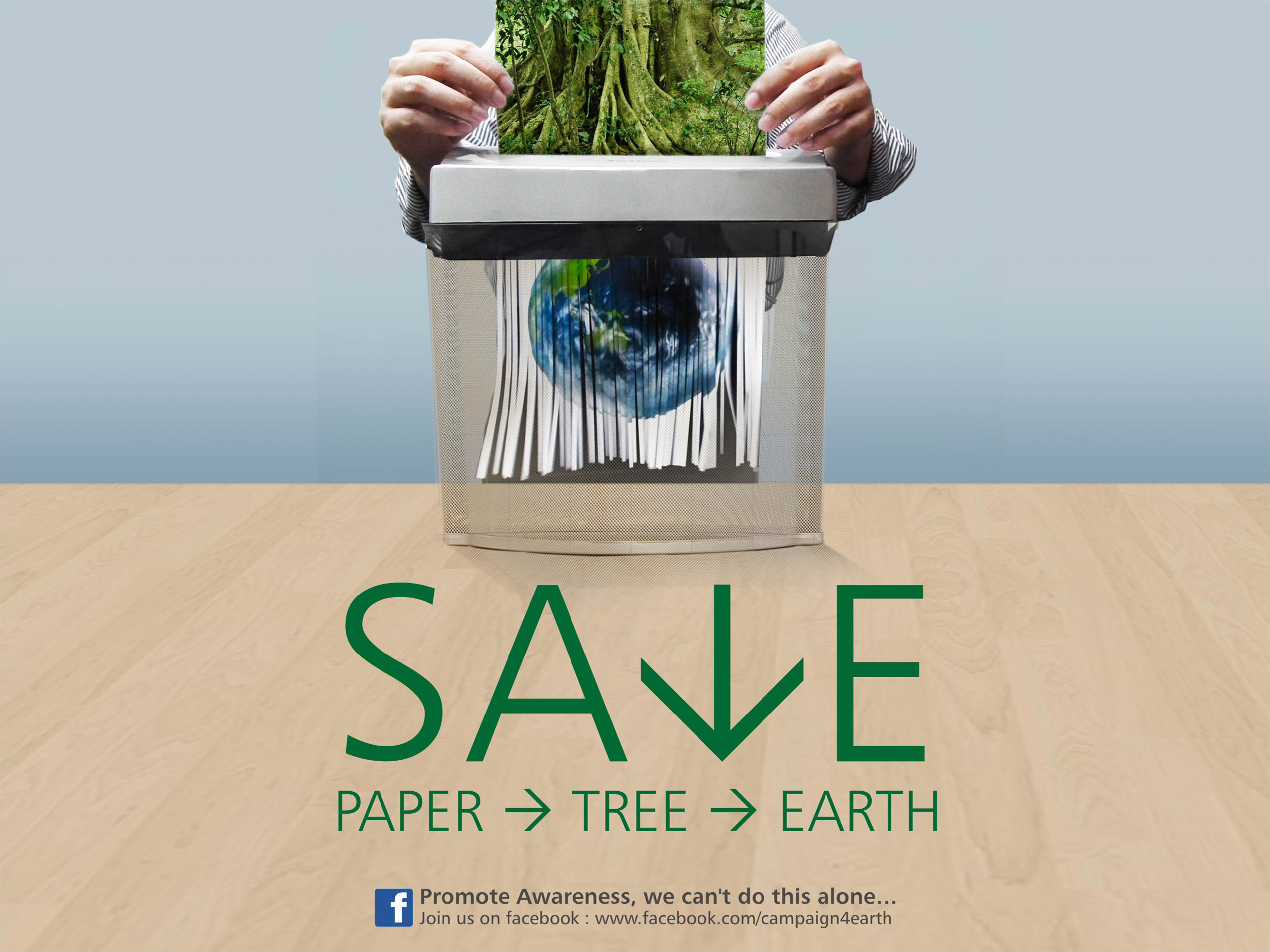 Save Paper Save Trees Save The World- WallpaperUse