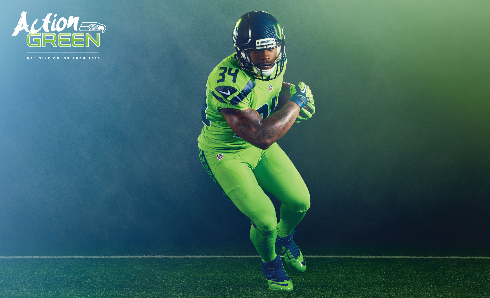 Color Rush Seattle Seahawk- WallpaperUse