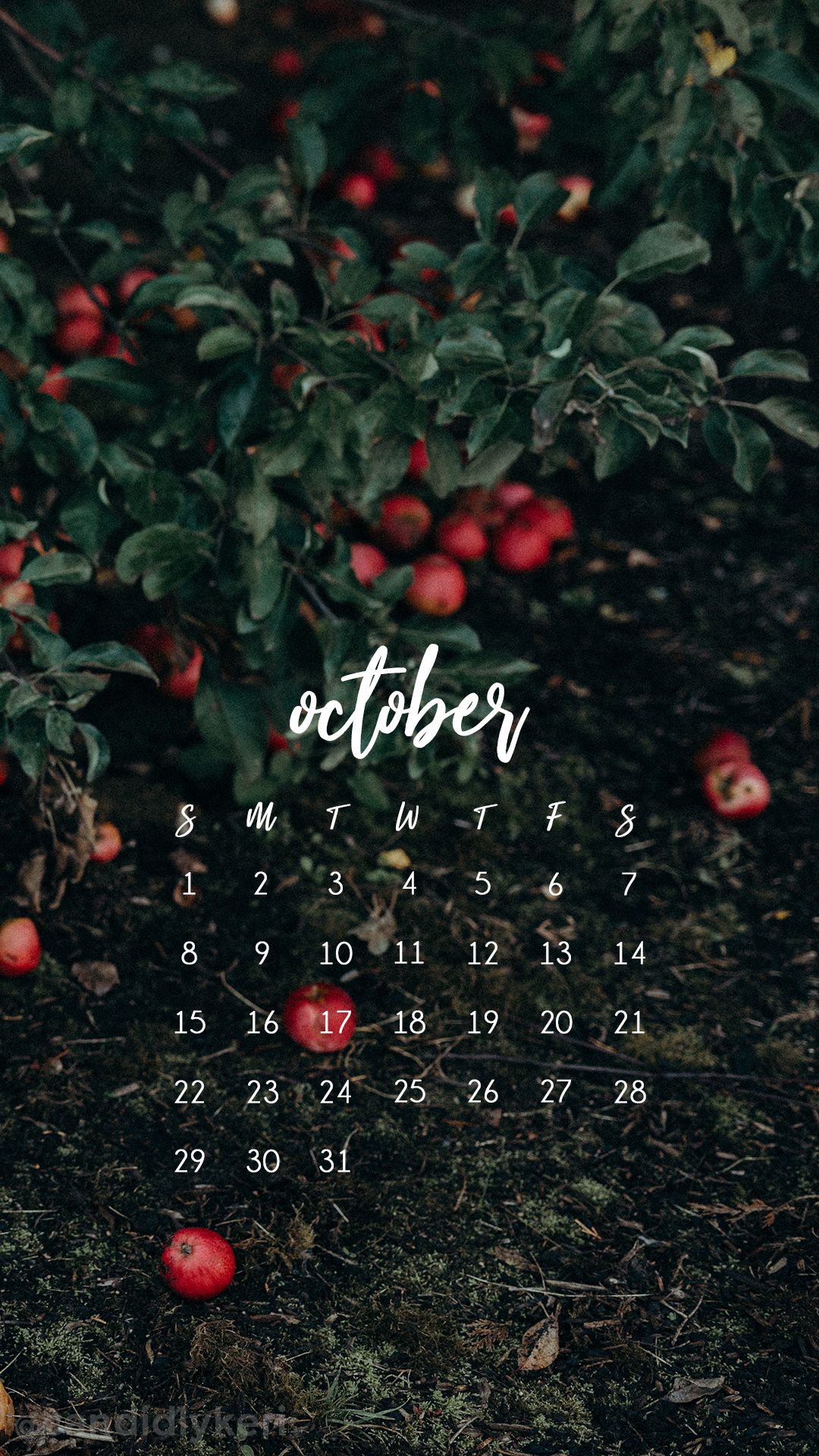 October Wallpaper Iphone Calendar- WallpaperUse