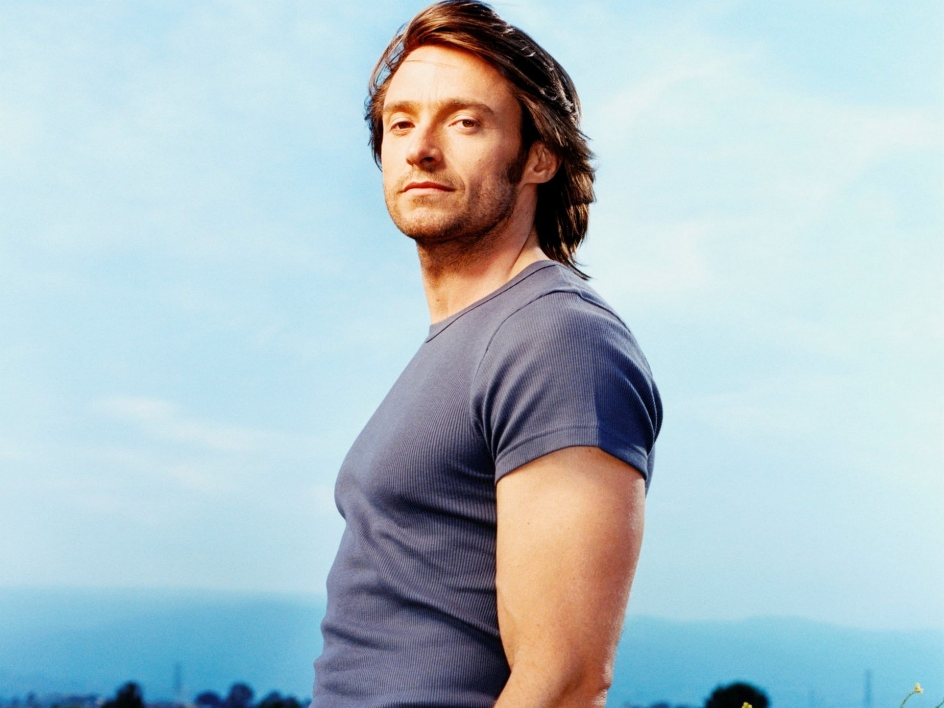 hugh jackman wallpaper,chin,neck,t shirt,photography,jaw (#360395 ...