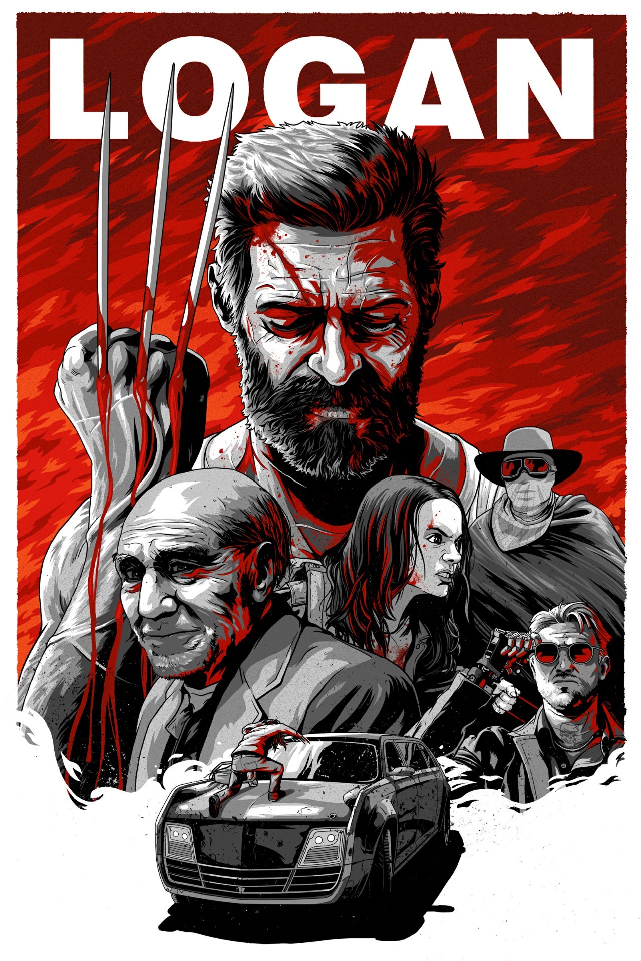 Old Man Logan Movie Poster- WallpaperUse