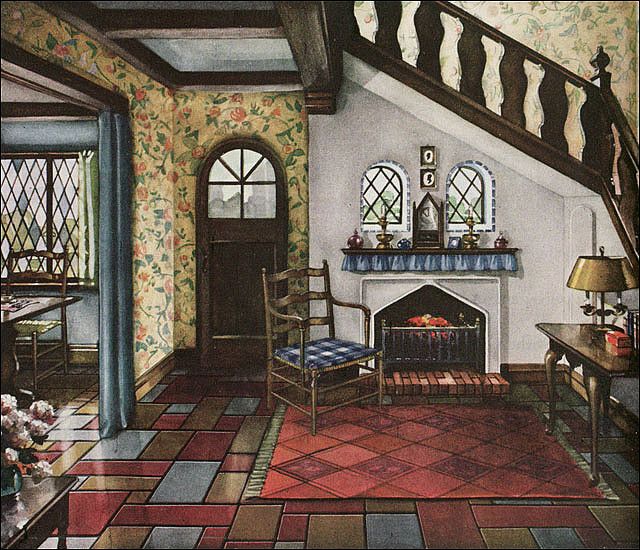 1930 Style Homes Interior- WallpaperUse