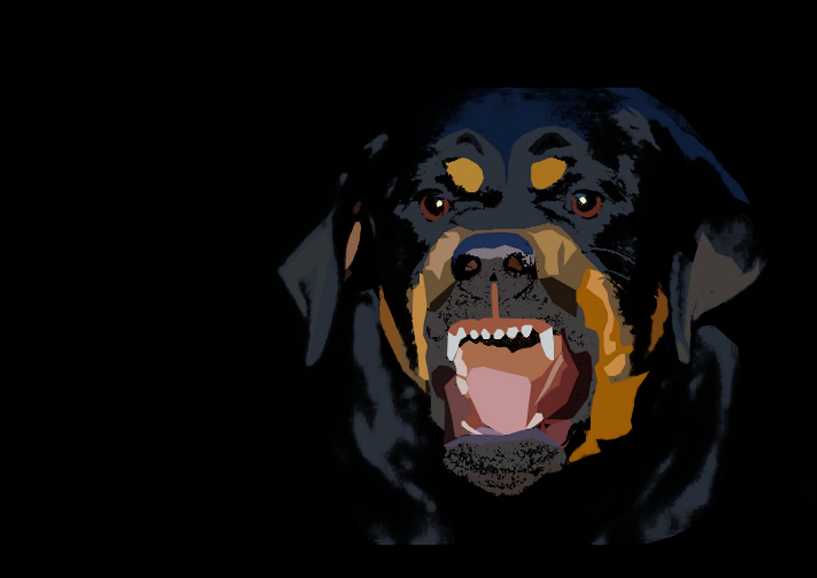 Scary Rottweiler- WallpaperUse