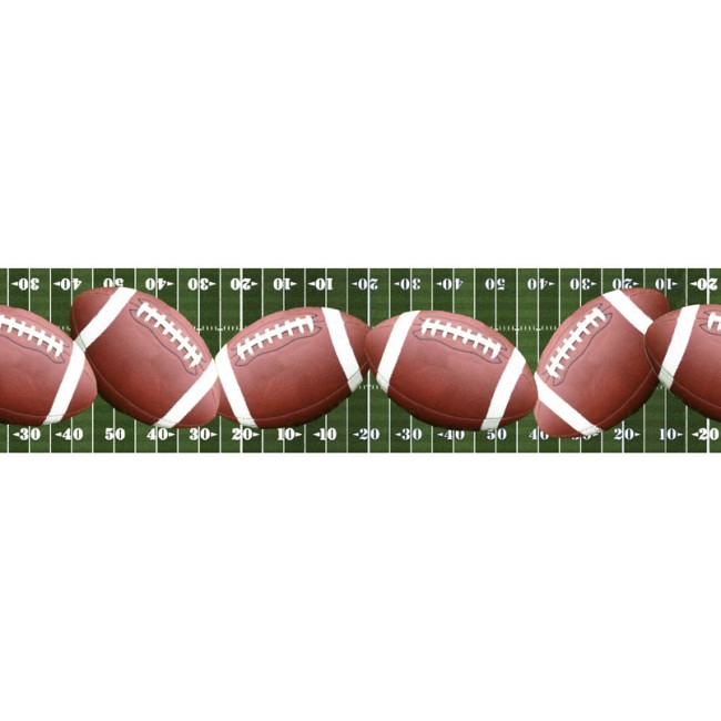 Footballs Across The Football Field Peel Stick Wallpaper - Football ...
