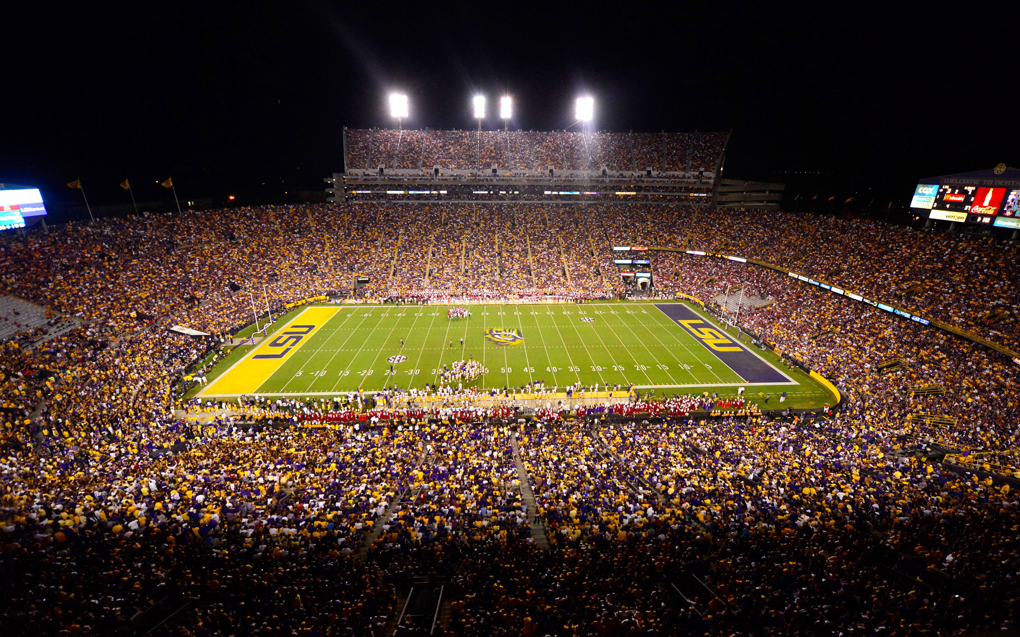 Showing Gallery For Lsu Football Stadium At Night - Tiger Stadium ...
