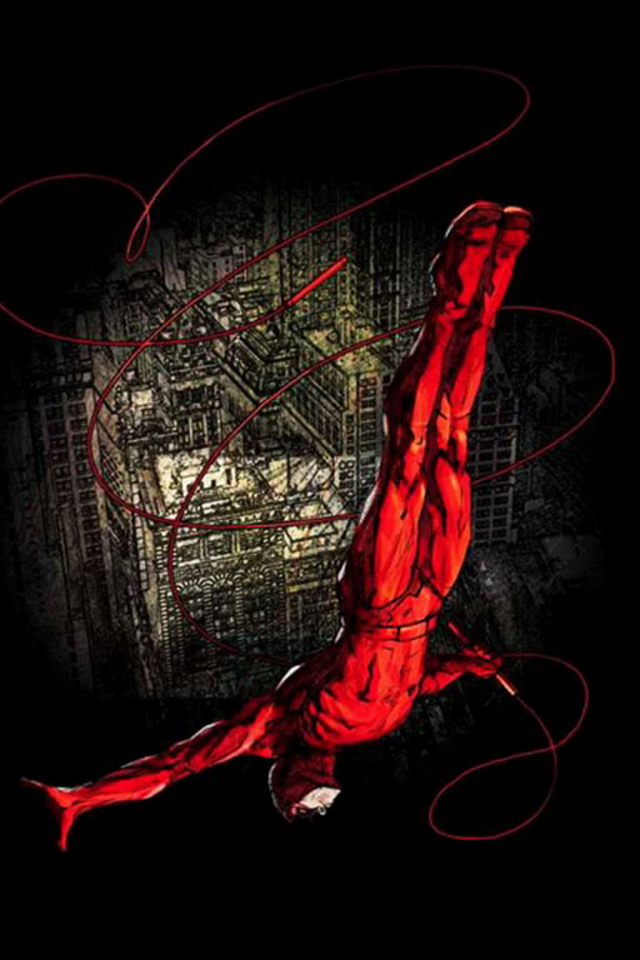 daredevil iphone wallpaper,red,graphic design,illustration,darkness ...