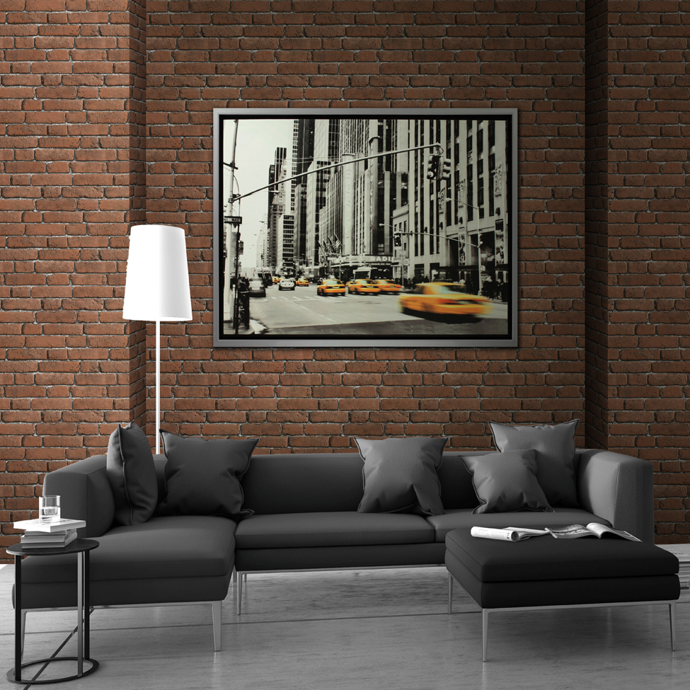 muriva brick wallpaper,living room,interior design,wall,room,furniture ...