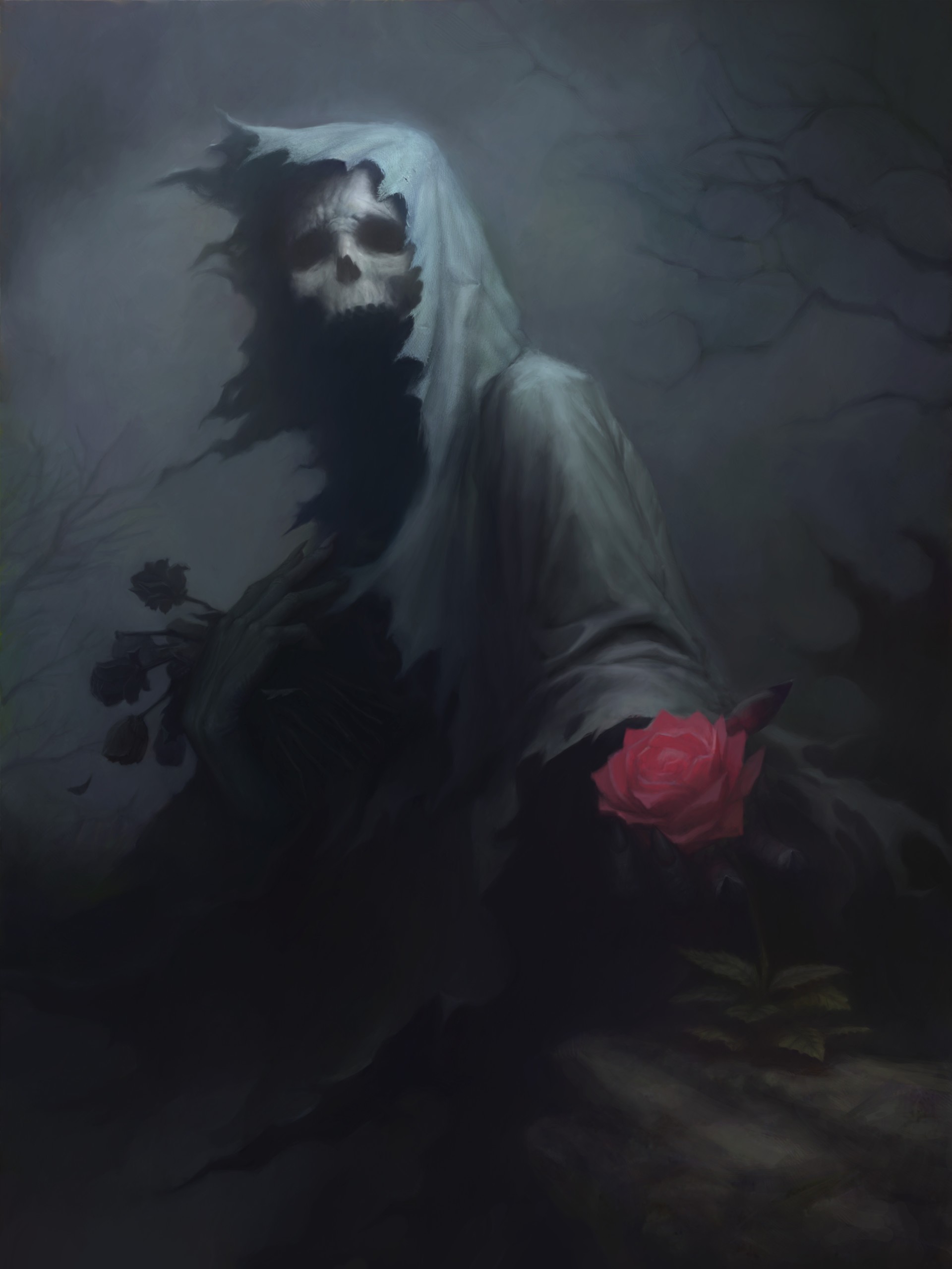 Death With A Rose- WallpaperUse