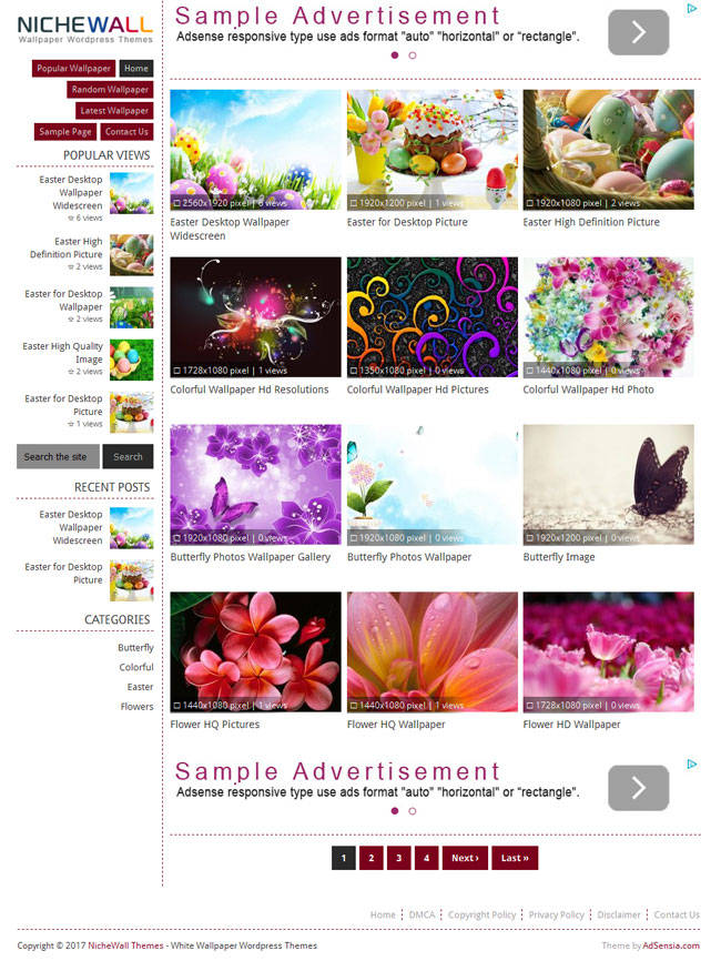 Simple Wordpress Wallpaper Theme- WallpaperUse