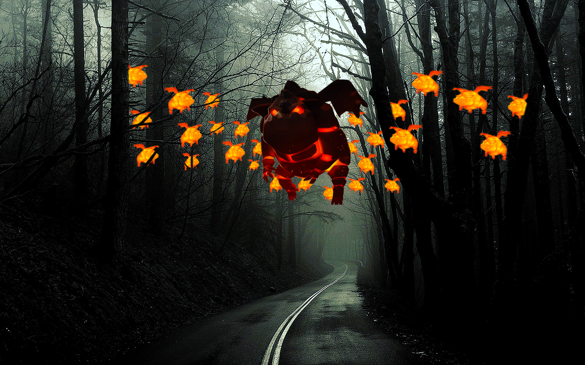 Slender Man In Forest- WallpaperUse