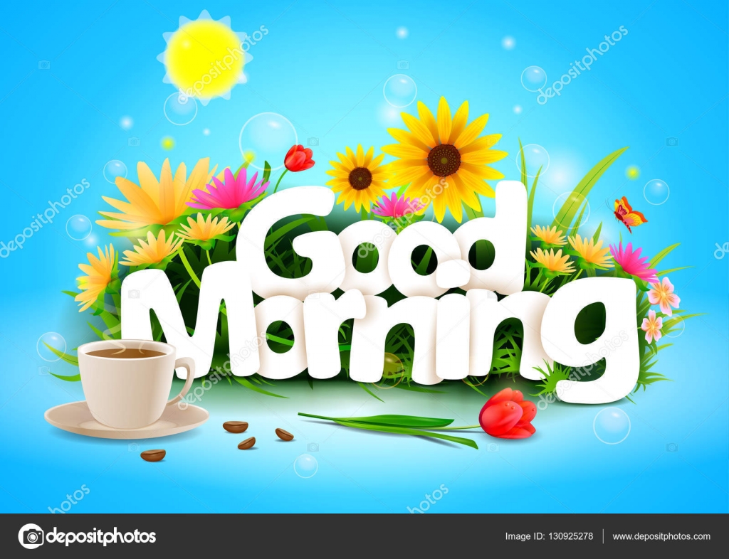 Good Morning Wallpaper Background Stock Vector - Good Morning- WallpaperUse