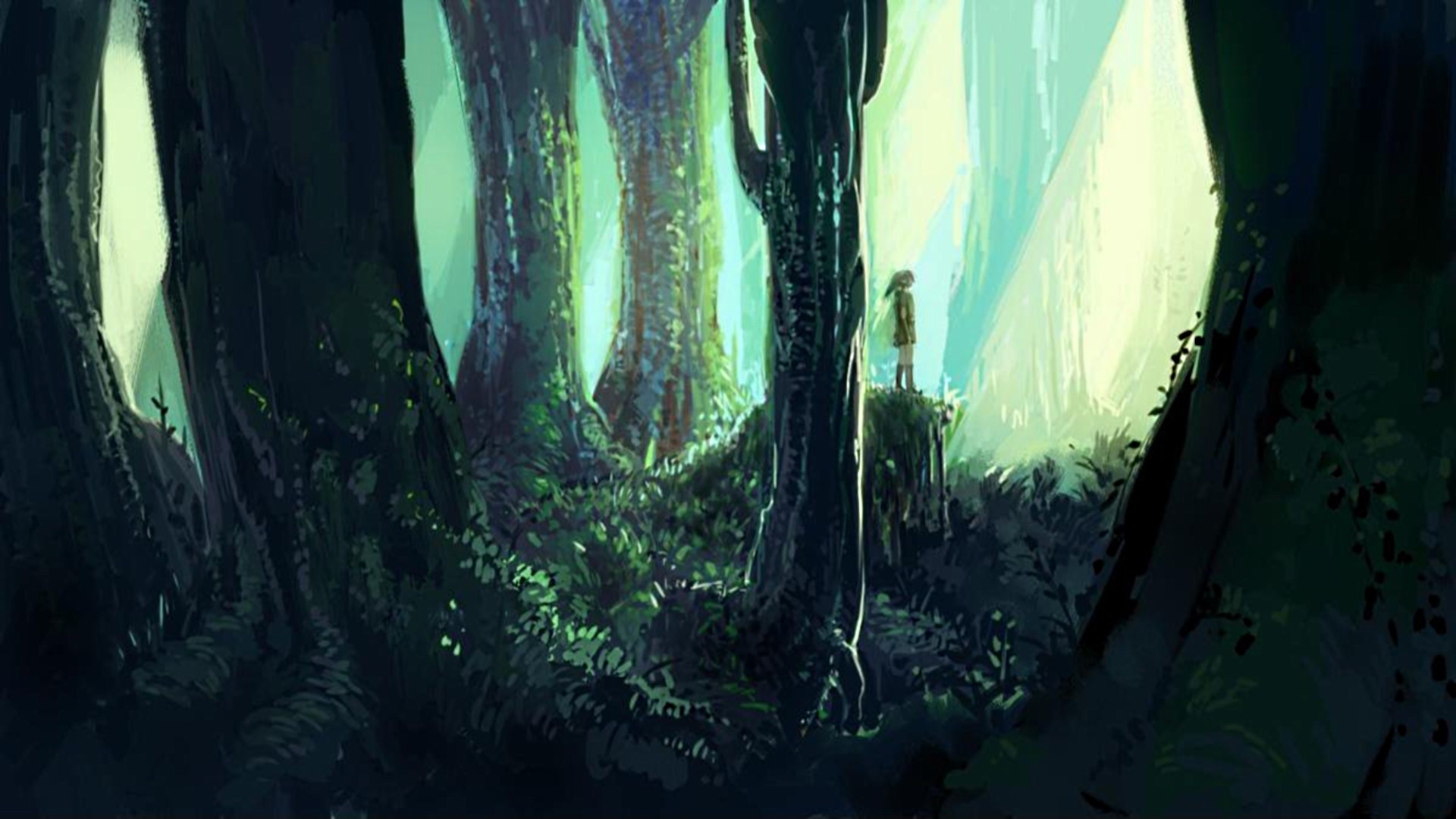 Zelda Wallpaper - Zelda Lost Woods Art- WallpaperUse