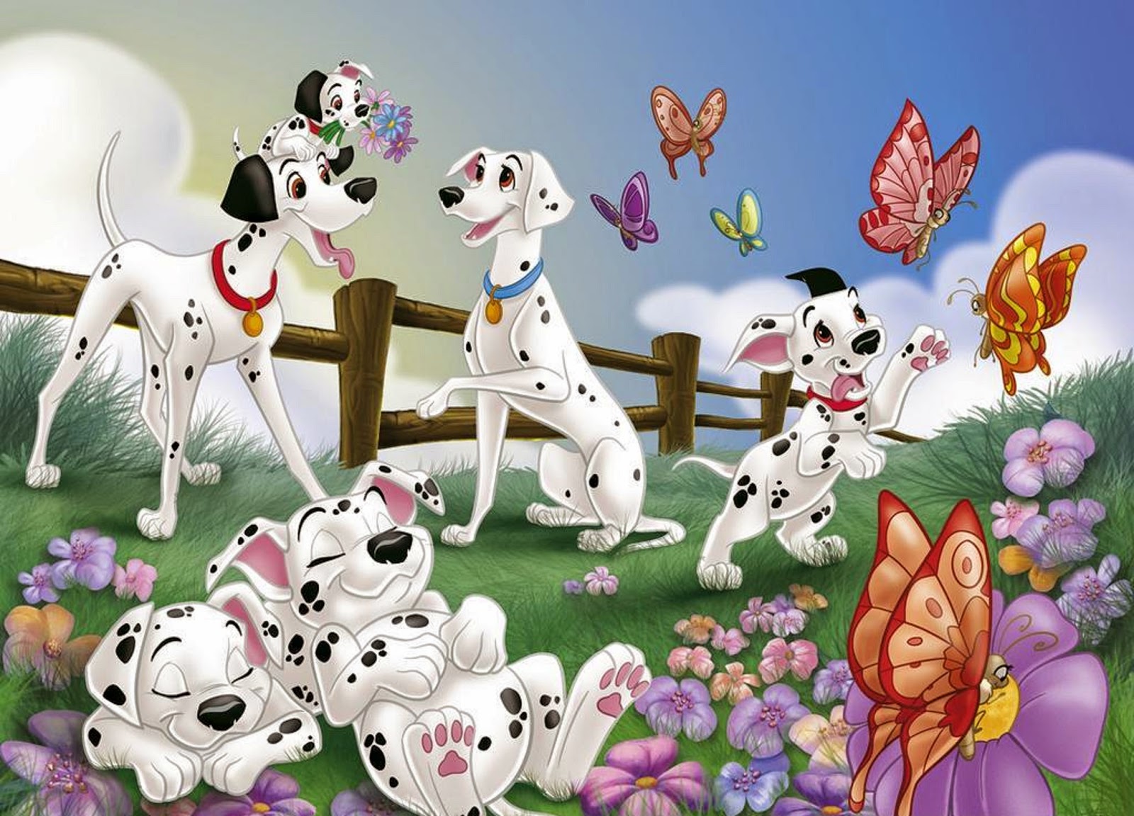 101 dalmatians wallpaper,dalmatian,animated cartoon,dog,canidae,cartoon ...