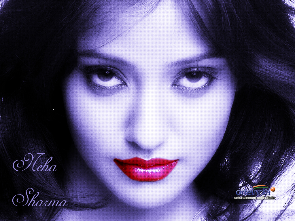 Neha Sharma Red Lips- WallpaperUse